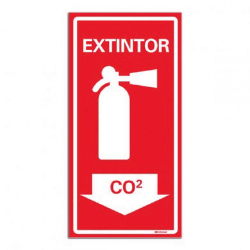 Placa Extintor CO² - Sinalização de Extintores | Afixgraf