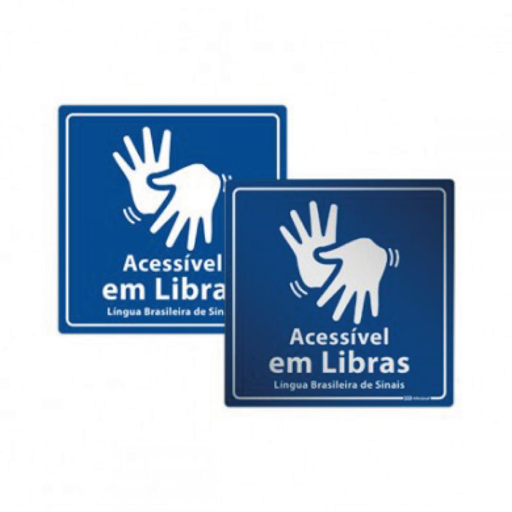 Placa Acess vel Em Libras Afixgraf