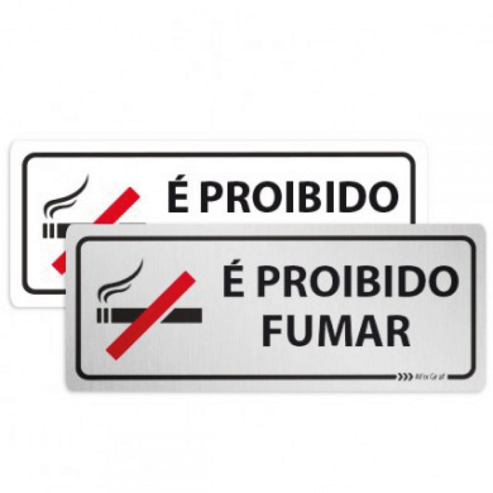 Placa É Proibido Fumar