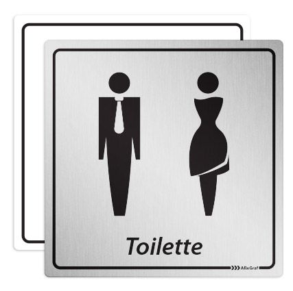 Placa Toilette - Placas para Banheiro | Afixgraf