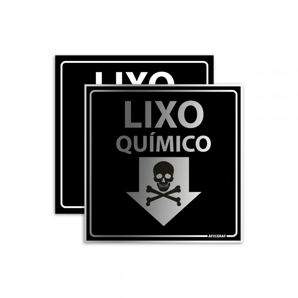 Placa de Lixo Químico | Afixgraf