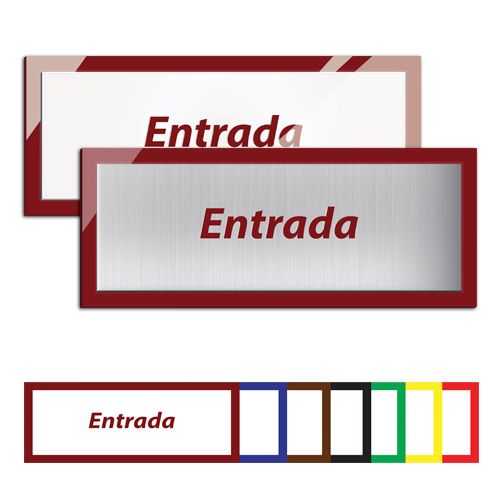 Placa Entrada - Placas de Identificação em Acrílico Premium