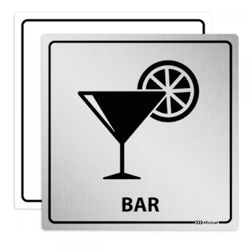 Placa Pictograma Bar - Placas Informativas