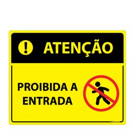Placa Proibida A Entrada | Afixgraf