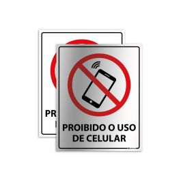 Placa Proibido Uso Celular | Afixgraf