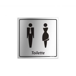 Placa Toilette em Alumínio | Afixgraf