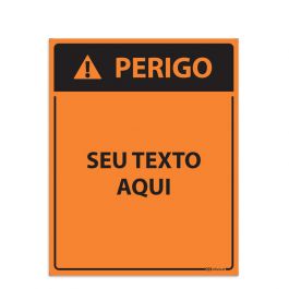 Placa de Perigo Personalizada | Afixgraf