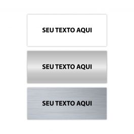 Placa de Identificação Personalizada Somente Texto | Afixgraf